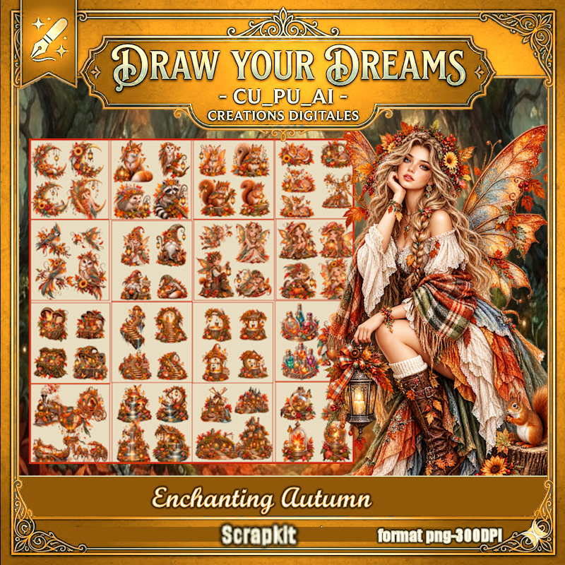 ENCHANTING AUTUMN [scrapkit AI assisted] - $1.00 : Zen Cart!, The Art ...